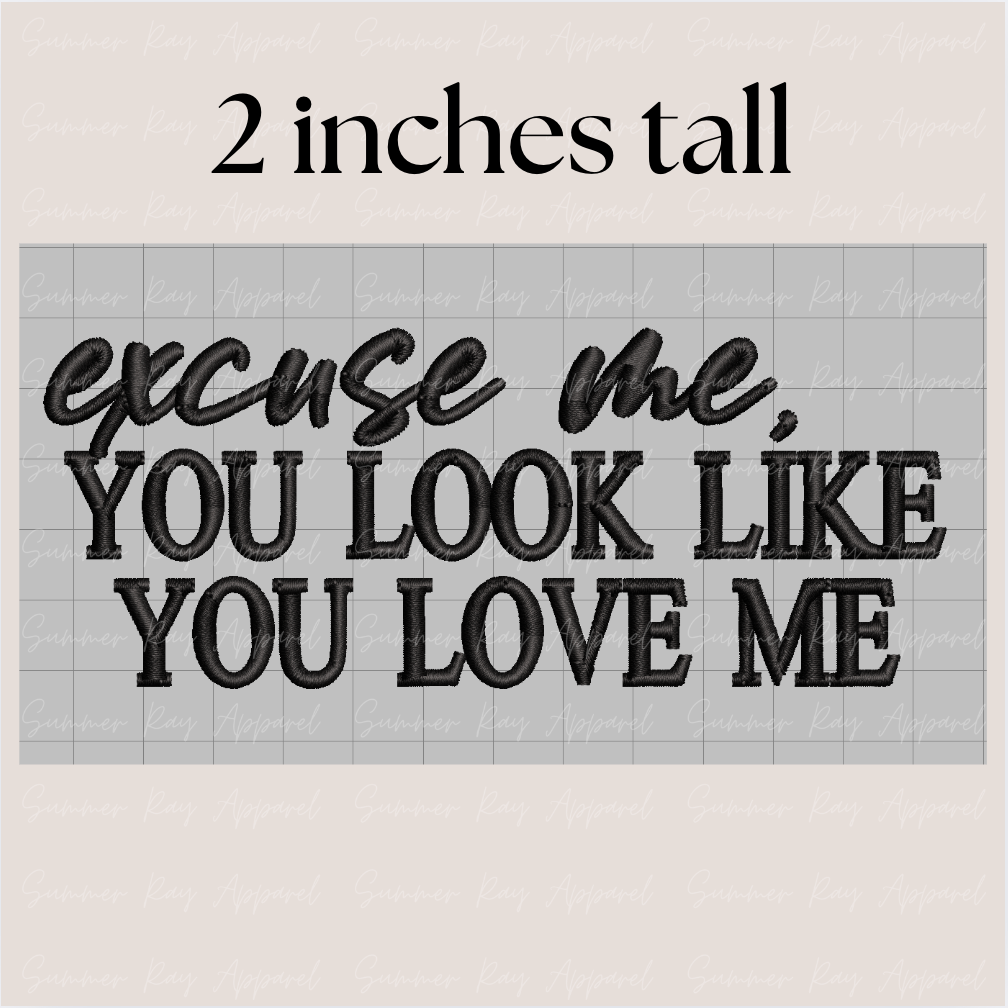 Excuse me (HAT embroidery file) – Summer Ray Apparel